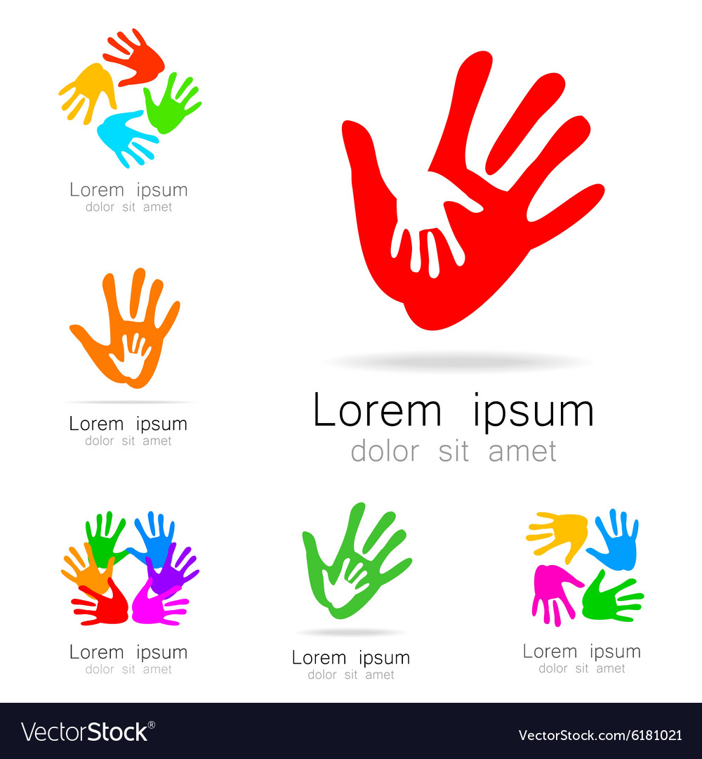 Hand logo Royalty Free Vector Image - VectorStock