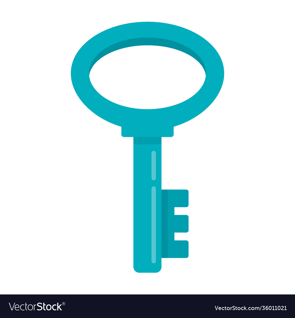 Key flat Royalty Free Vector Image - VectorStock
