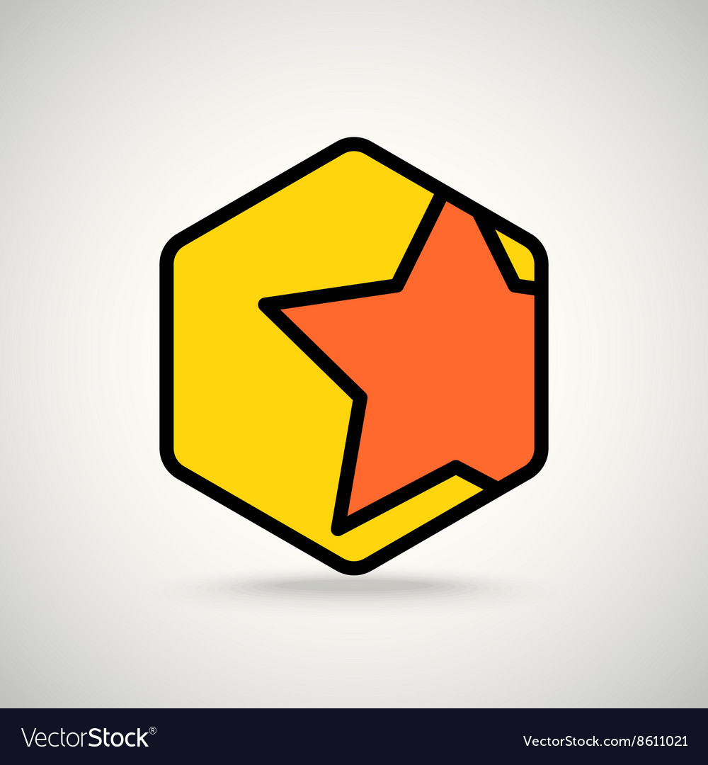 Red star appication or web interface icon Vector Image