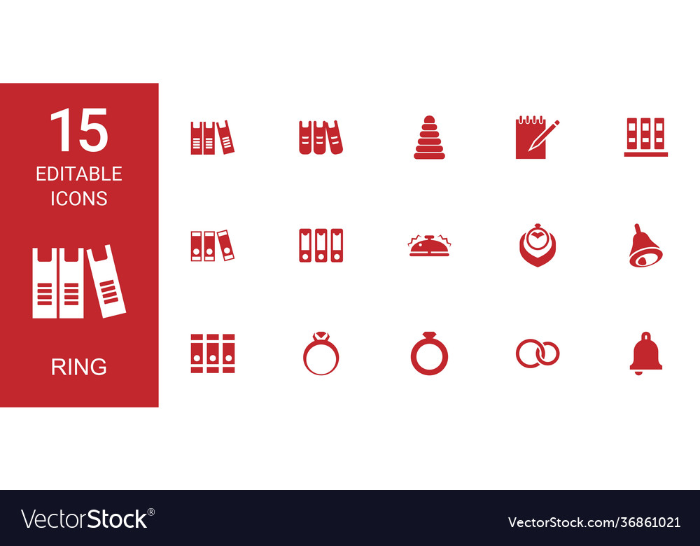Ring icons Royalty Free Vector Image - VectorStock