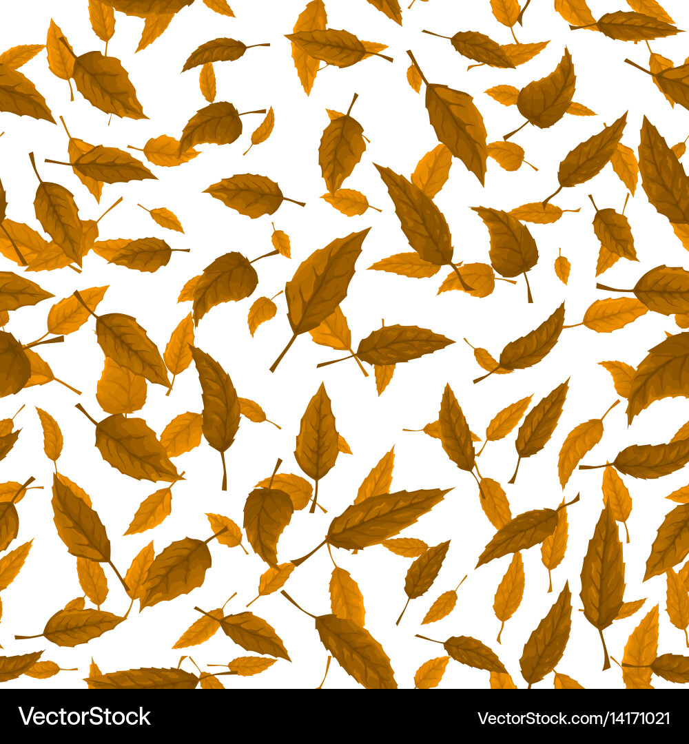 Seamless texture of autumn leaves Royalty Free Vector Image
