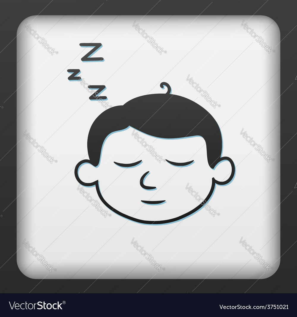 Sleep button Royalty Free Vector Image - VectorStock