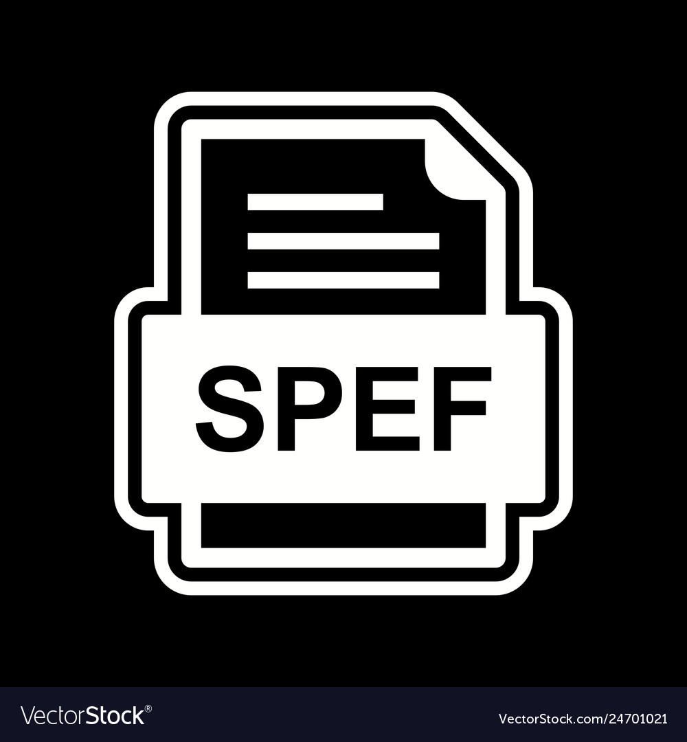Spef file document icon Royalty Free Vector Image