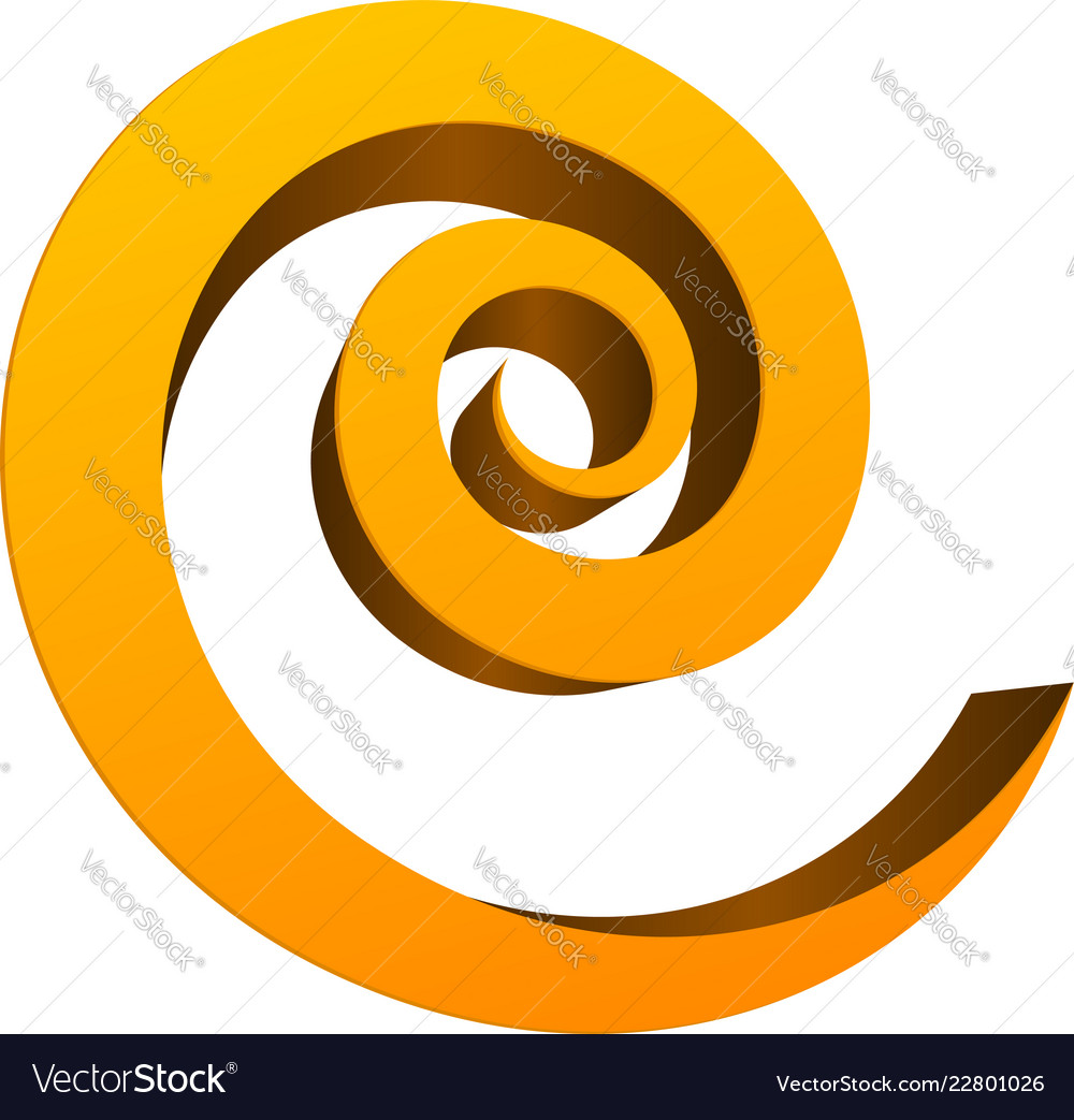 3d spiral element Royalty Free Vector Image - VectorStock