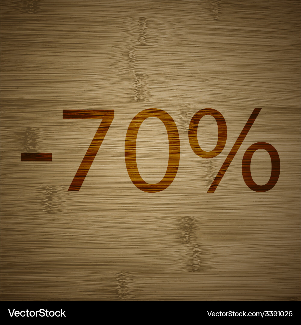 70 percent discount icon symbol flat modern web Vector Image