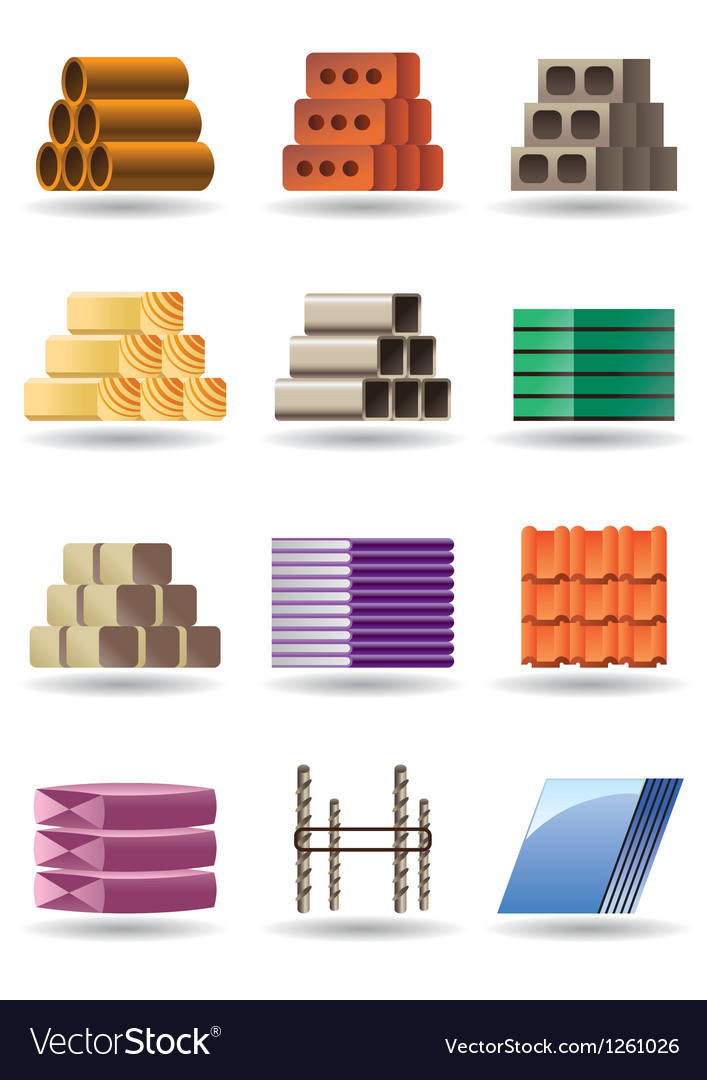 Building and constructions materials Royalty Free Vector