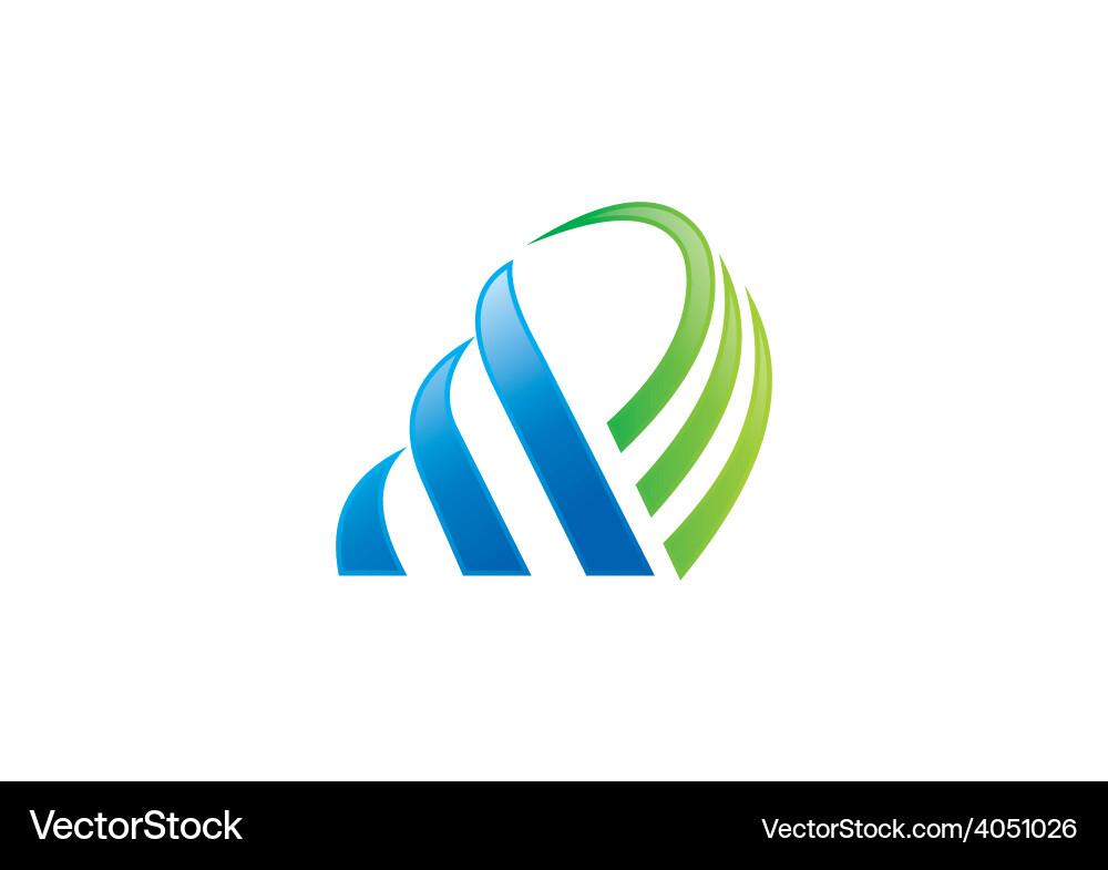Business finance abstract logo Royalty Free Vector Image