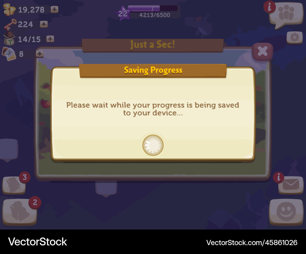 Complete set of level button game ui pop-up icon Vector Image