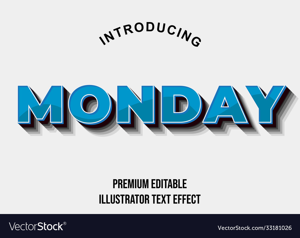 Editable text style effect typography template Vector Image