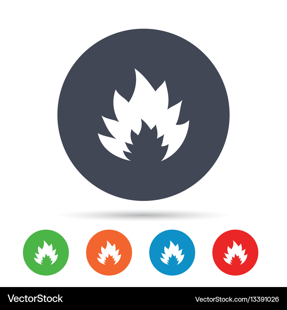 Fire flame sign icon heat symbol Royalty Free Vector Image