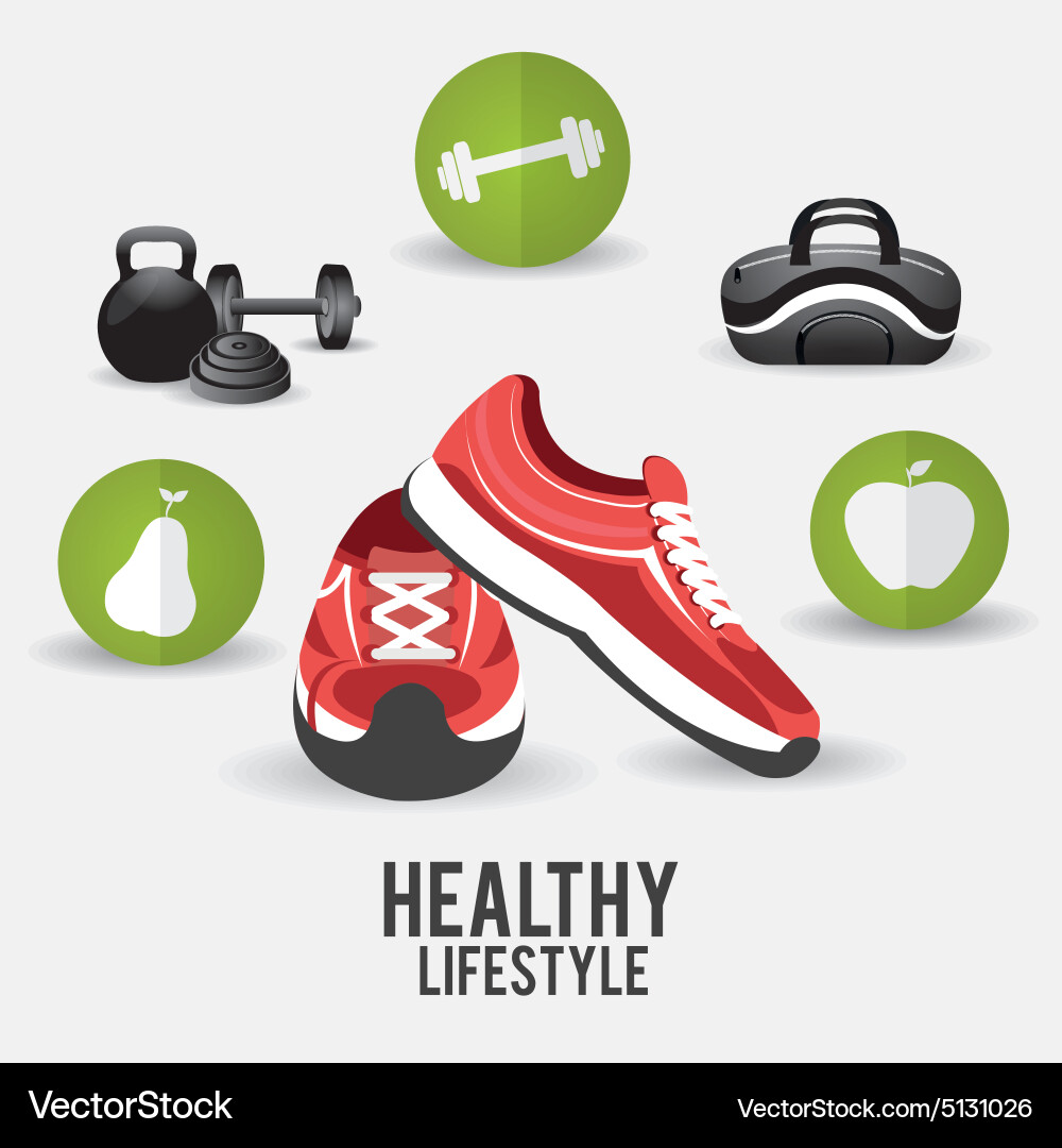 Fitness lifestyle design Royalty Free Vector Image