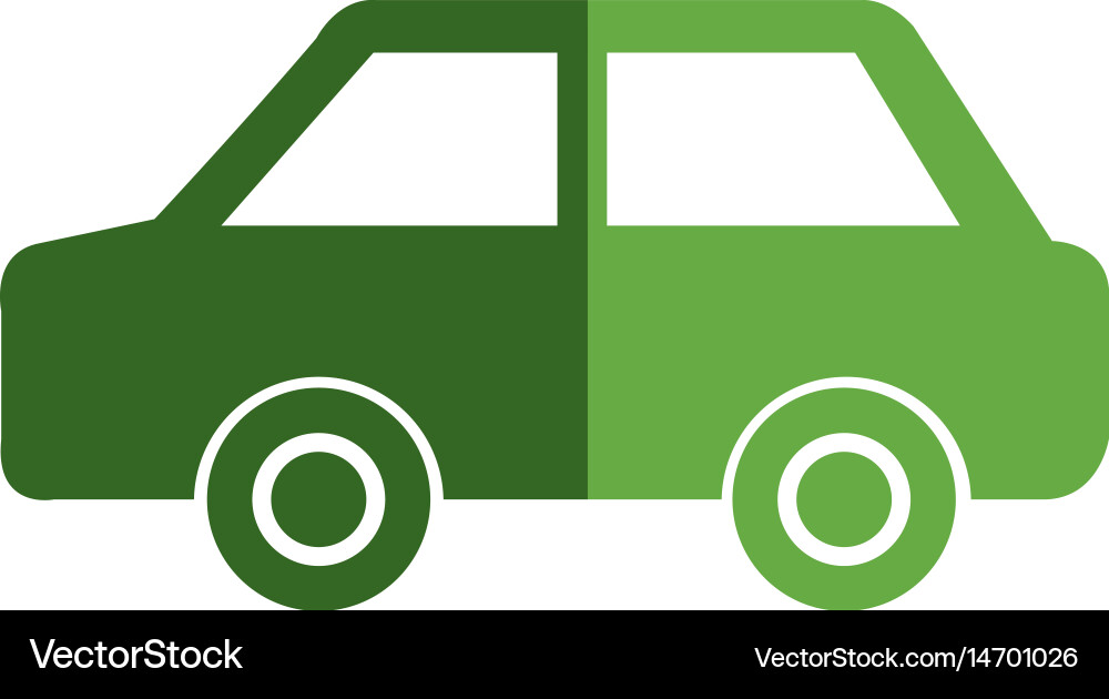 Green car ecology symbol Royalty Free Vector Image