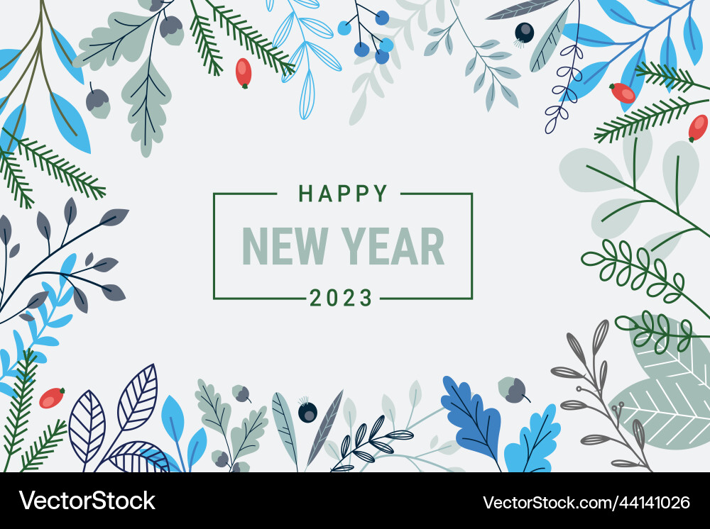 Happy new year greeting card Royalty Free Vector Image