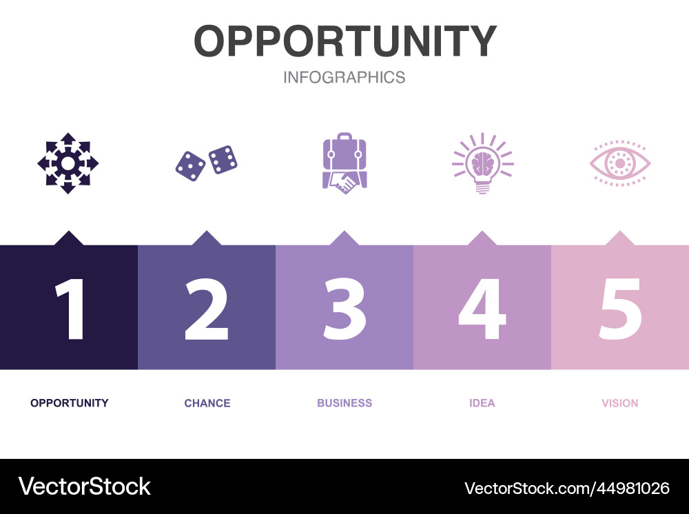 Opportunity icons infographic design template Vector Image