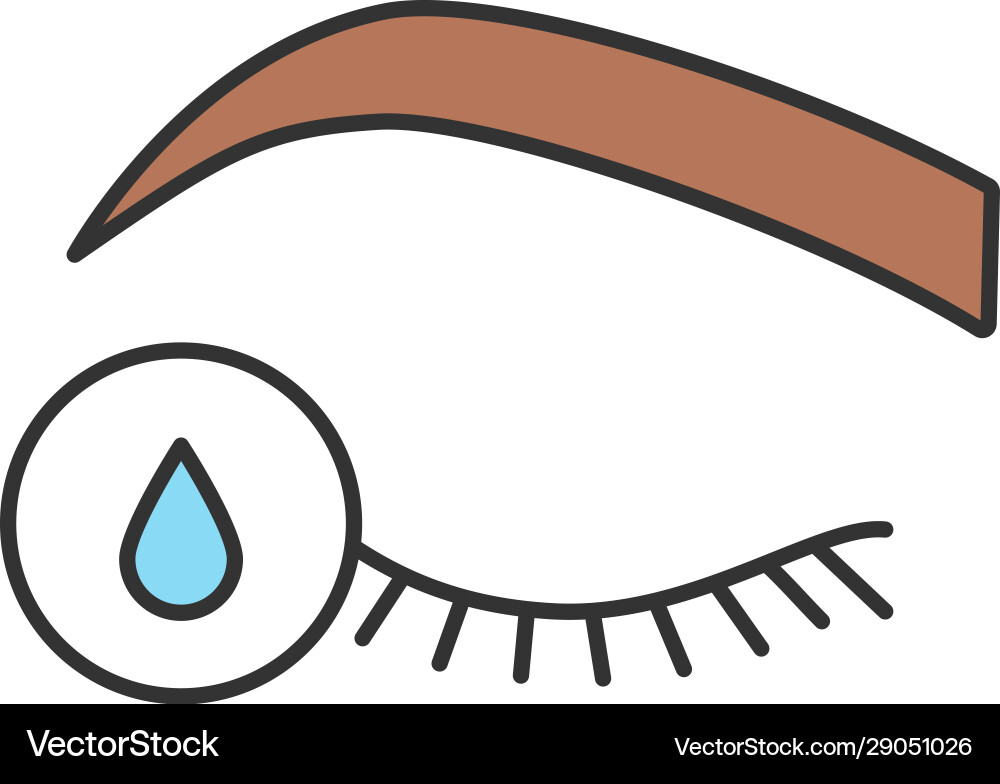 Primer for eyelash extension color icon Royalty Free Vector