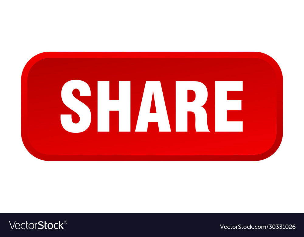 Share button square 3d push Royalty Free Vector Image