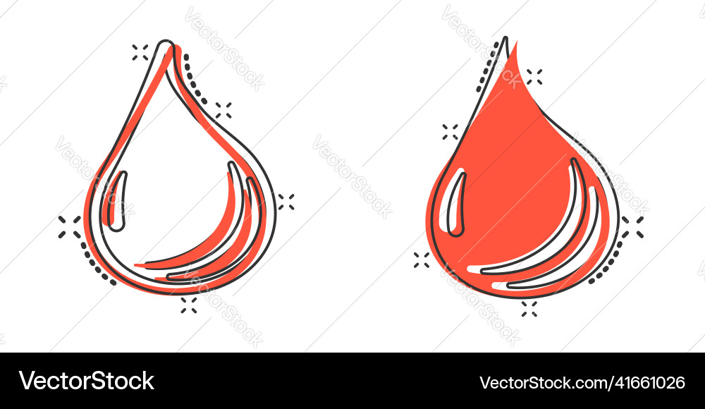 Water drop icon in comic style liquid cartoon Vector Image