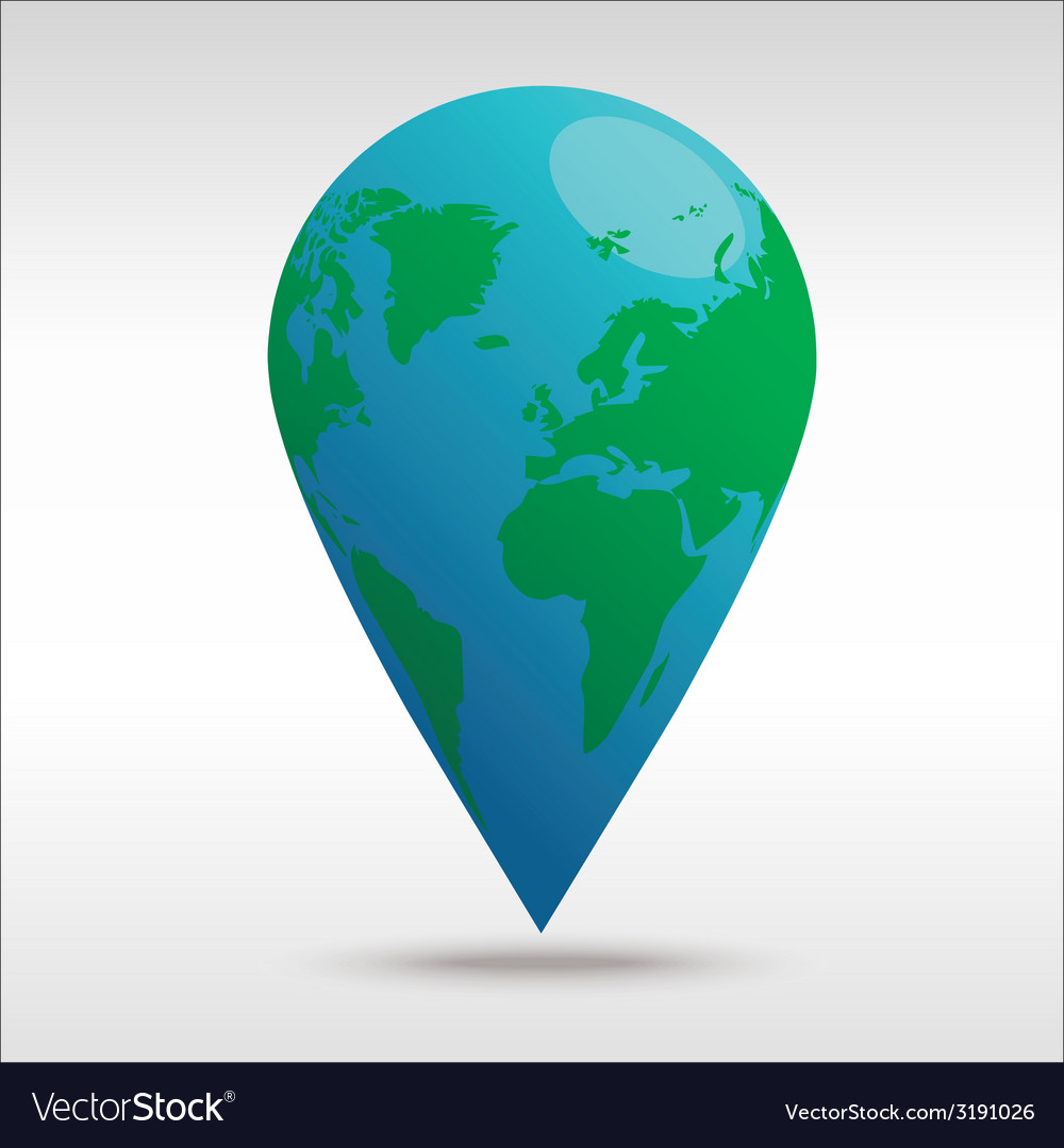 Worldpin Royalty Free Vector Image - VectorStock