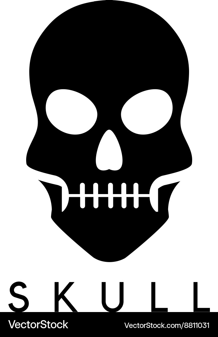 Abstract icon design template of skull Royalty Free Vector