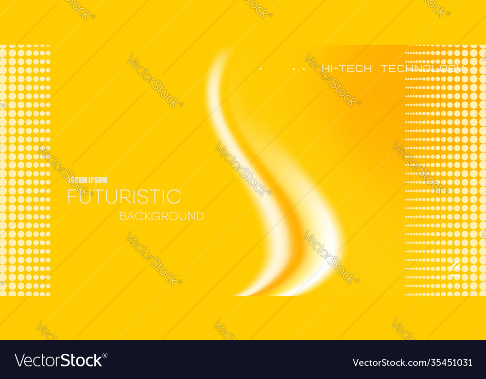 Abstract yellow background halftones Royalty Free Vector