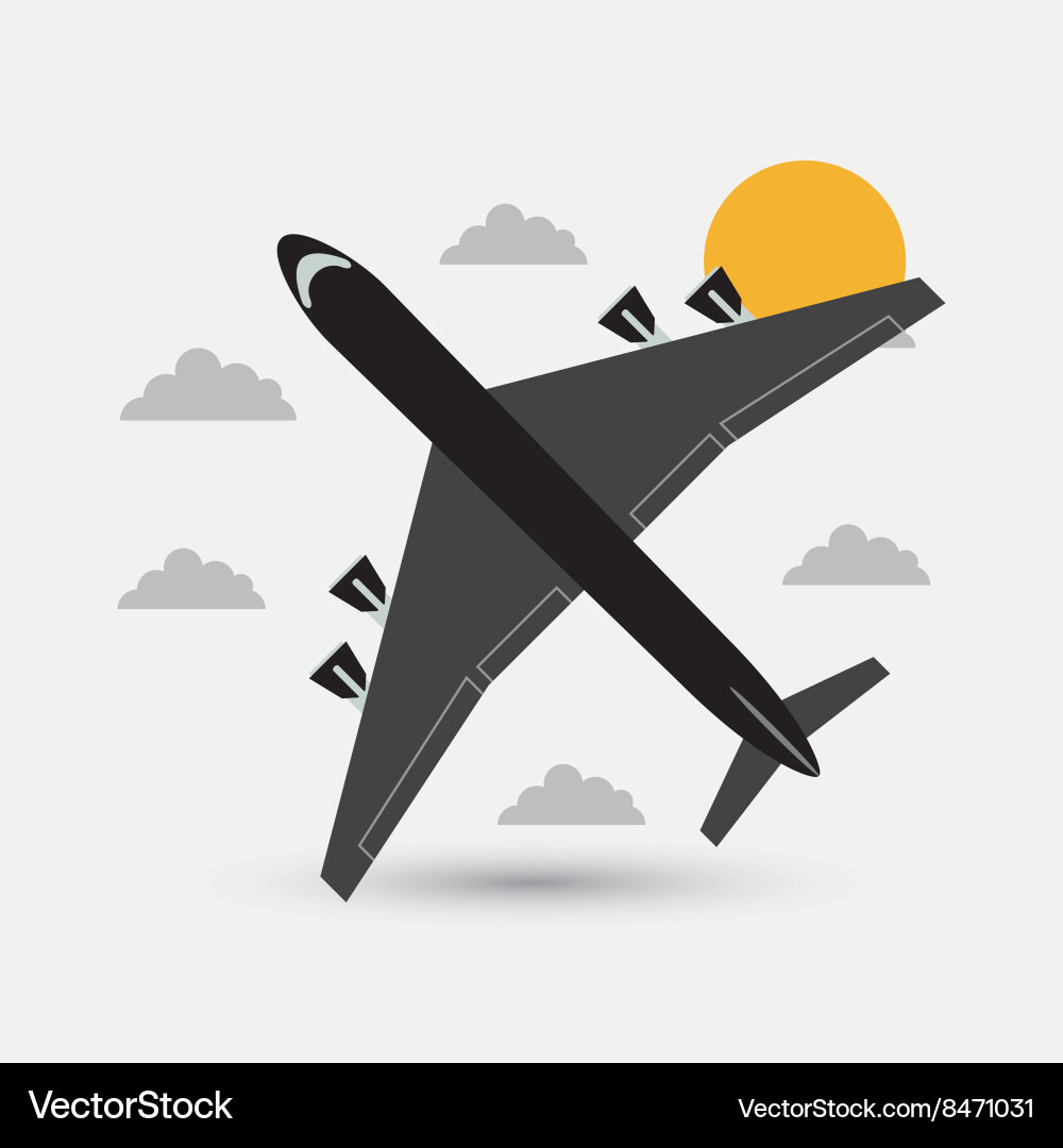 Airplane design editable Royalty Free Vector Image