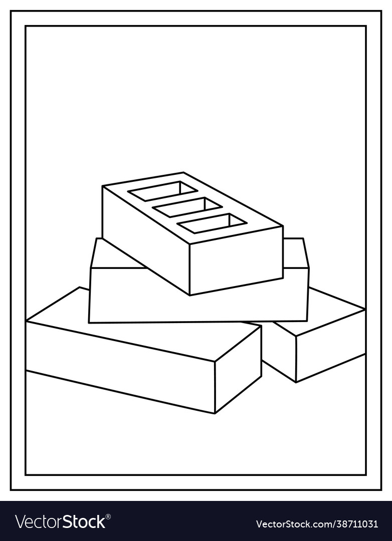 Brick blocks Royalty Free Vector Image - VectorStock