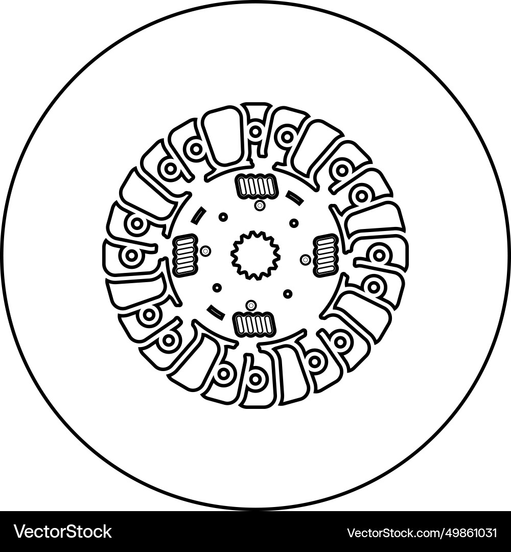 Car clutch disk cover cohesion transmission auto Vector Image