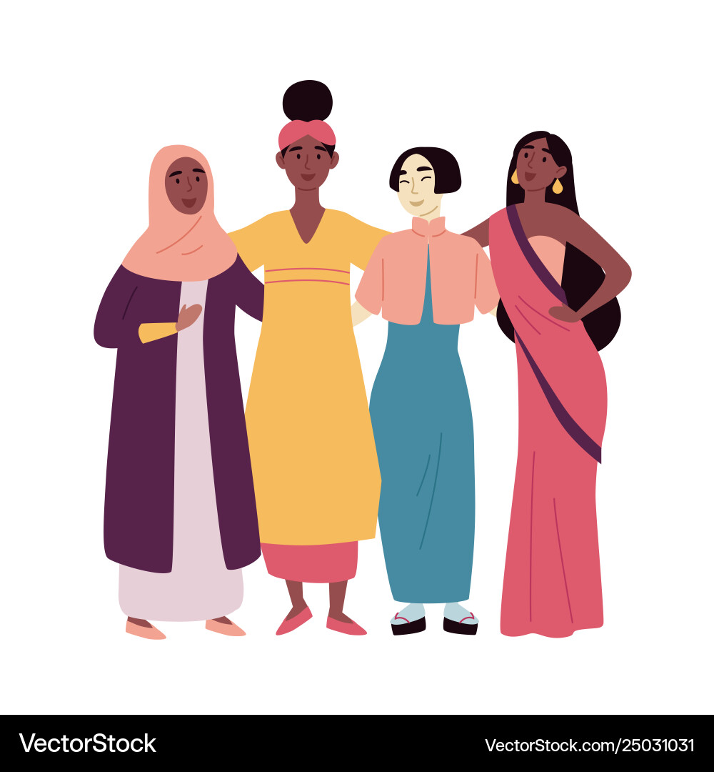 Diverse multiracial and multicultural group of Vector Image