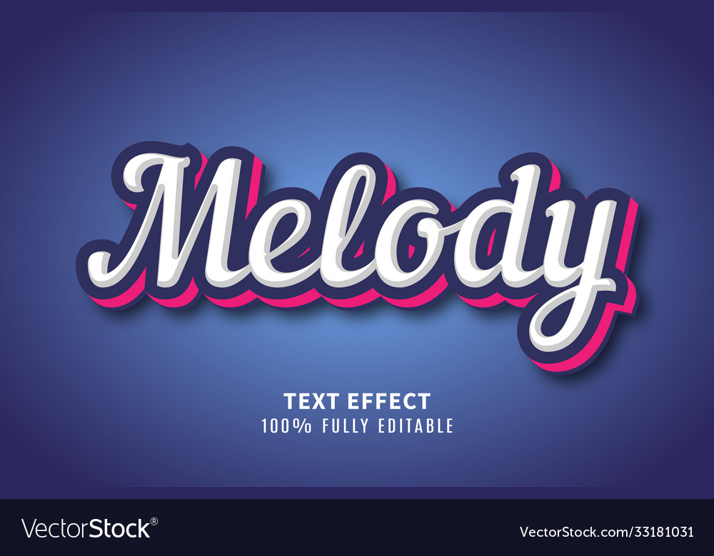 Editable text style effect typography template Vector Image