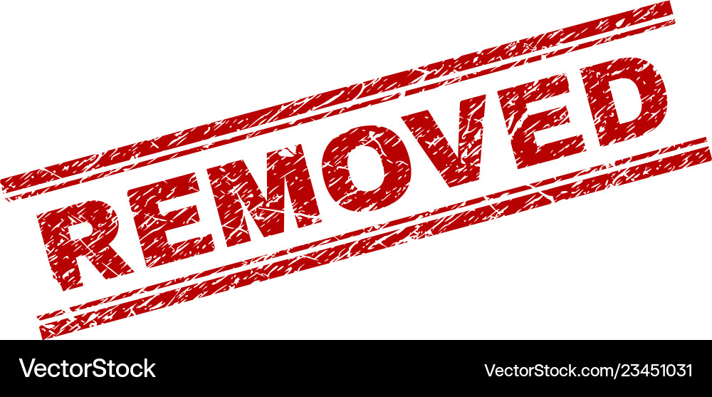 Grunge textured removed stamp seal Royalty Free Vector Image