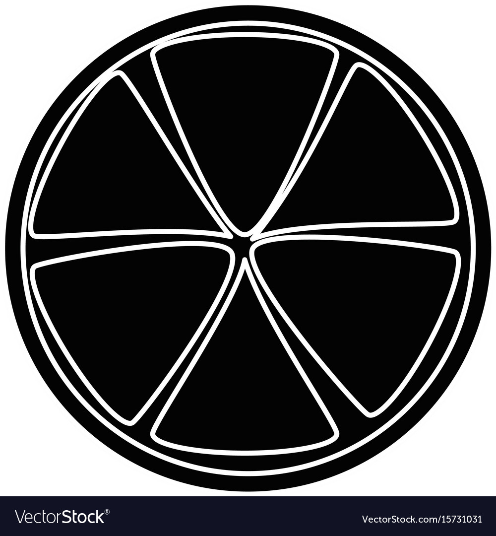 Lemon slice isolated Royalty Free Vector Image