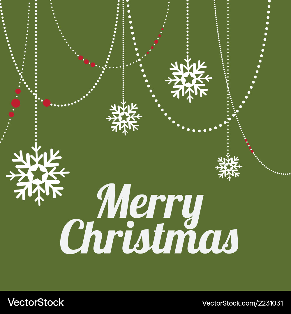 Merry christmas over green background Royalty Free Vector