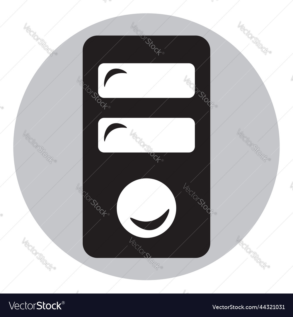 Old computer on a white background Royalty Free Vector Image