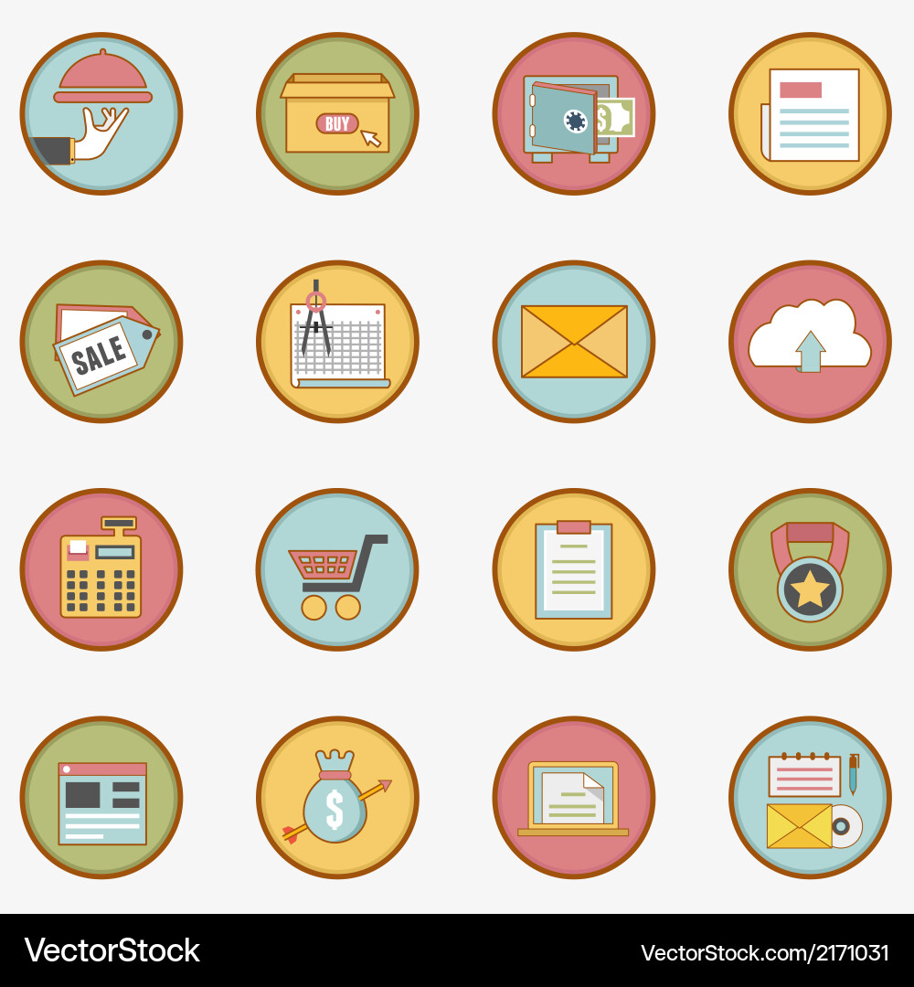 Set retro business icons - part 2 Royalty Free Vector Image
