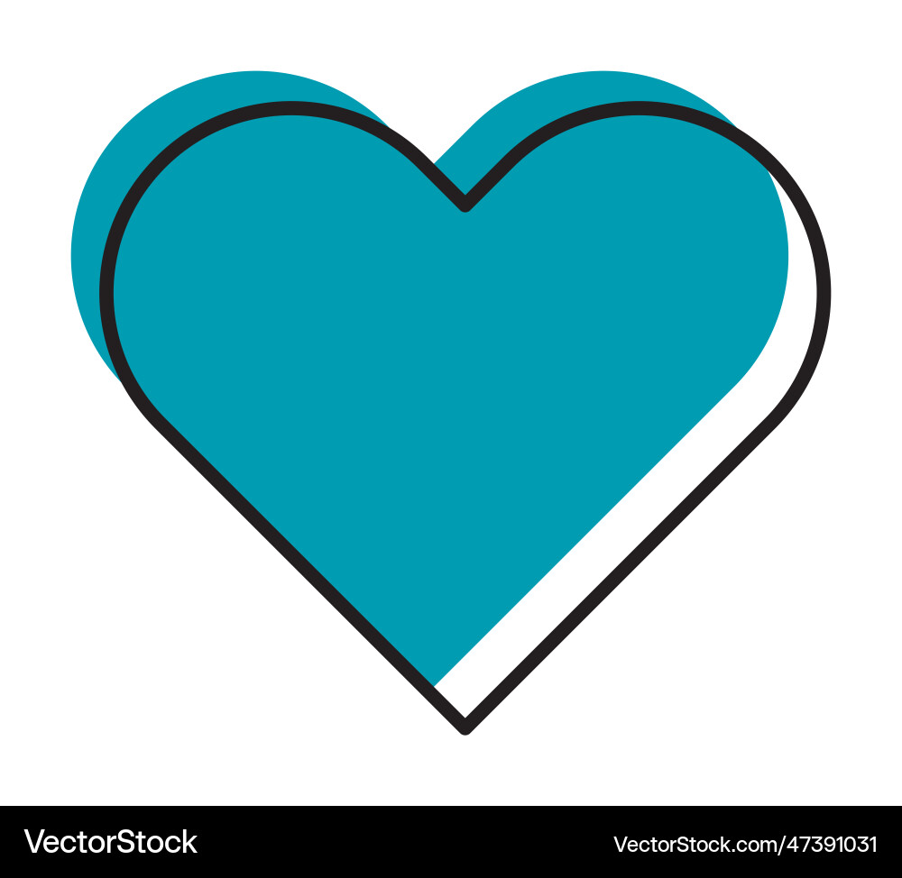 Trendy minimalist geometric line turquoise Vector Image