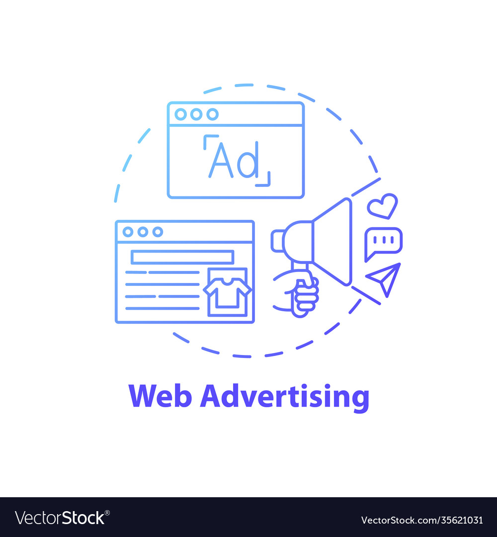 Web advertising concept icon Royalty Free Vector Image
