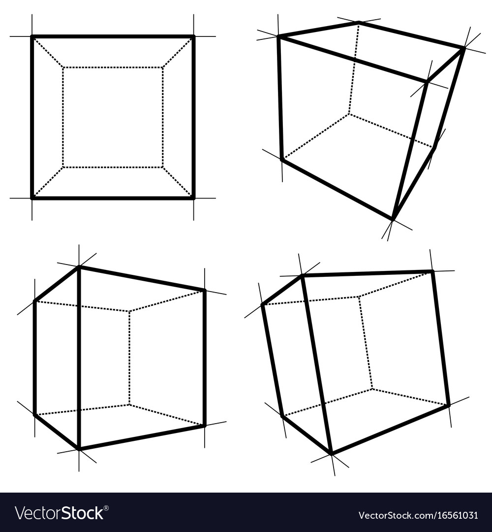 Wireframe boxes eps10 Royalty Free Vector Image