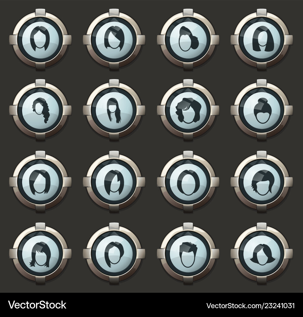 Woman icons set Royalty Free Vector Image - VectorStock
