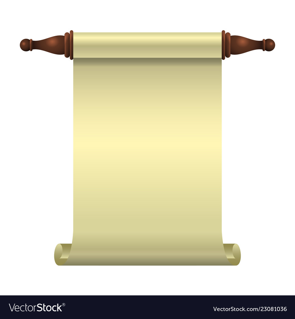An empty scroll is an opened scroll unrolled Vector Image