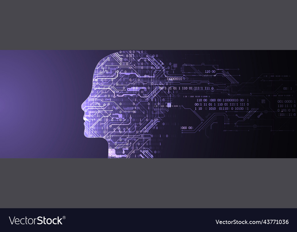 Artificial intelligence ai and big data concept Vector Image