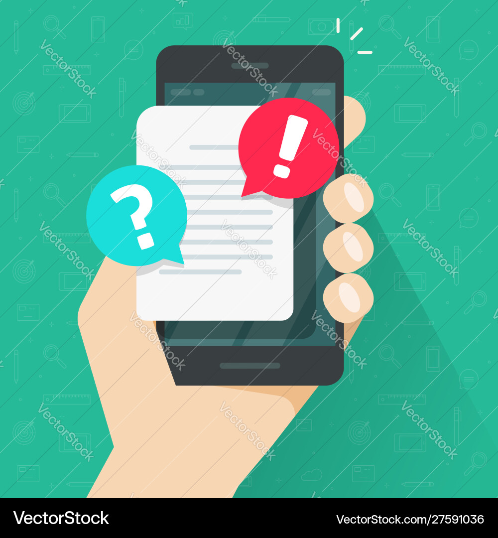 Document with alert or error notification bubble Vector Image
