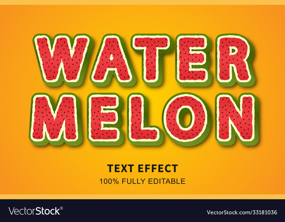 Editable text style effect typography template Vector Image