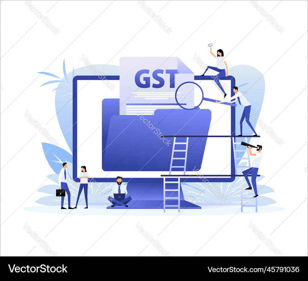 Gst goods services tax tax form documents Vector Image
