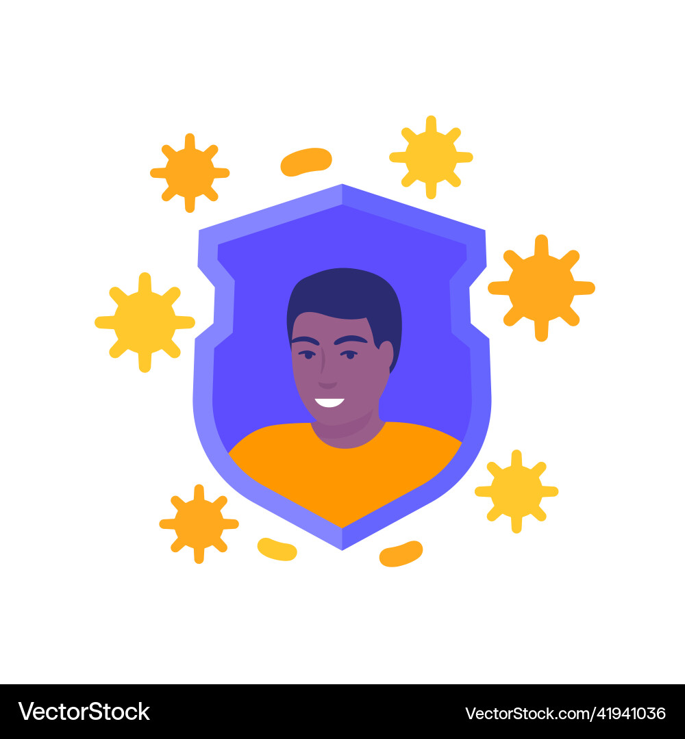 Immune system strong immunity and health Vector Image