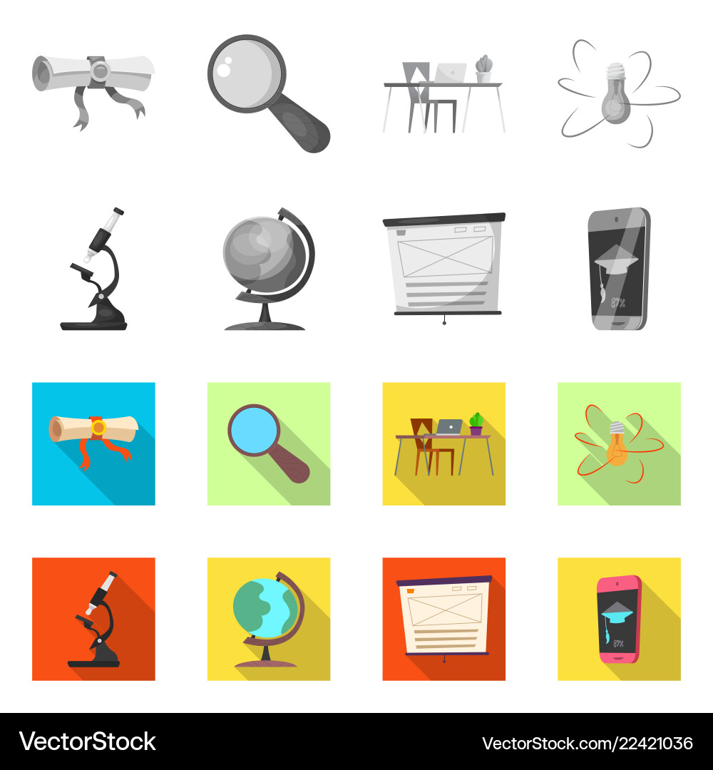 Isolated object of education and learning symbol Vector Image