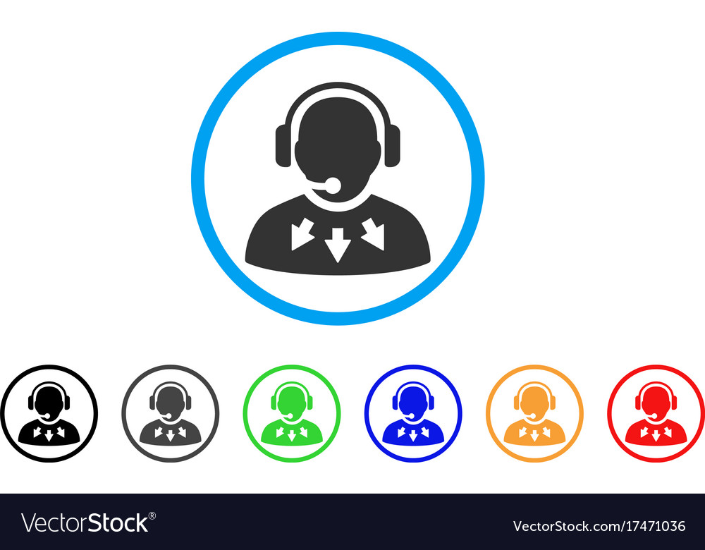 Operator message rounded icon Royalty Free Vector Image