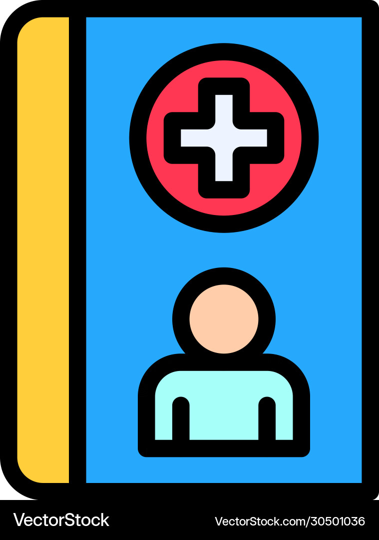 Patient medical record filled style icon Vector Image