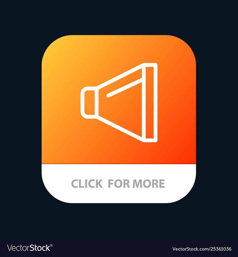 Sound speaker volume mobile app button android Vector Image
