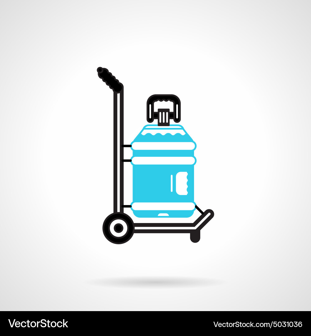 Water delivery black and blue icon Royalty Free Vector Image