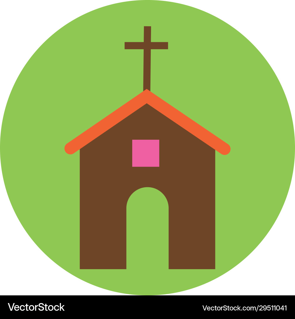 Church religious building block and flat style Vector Image